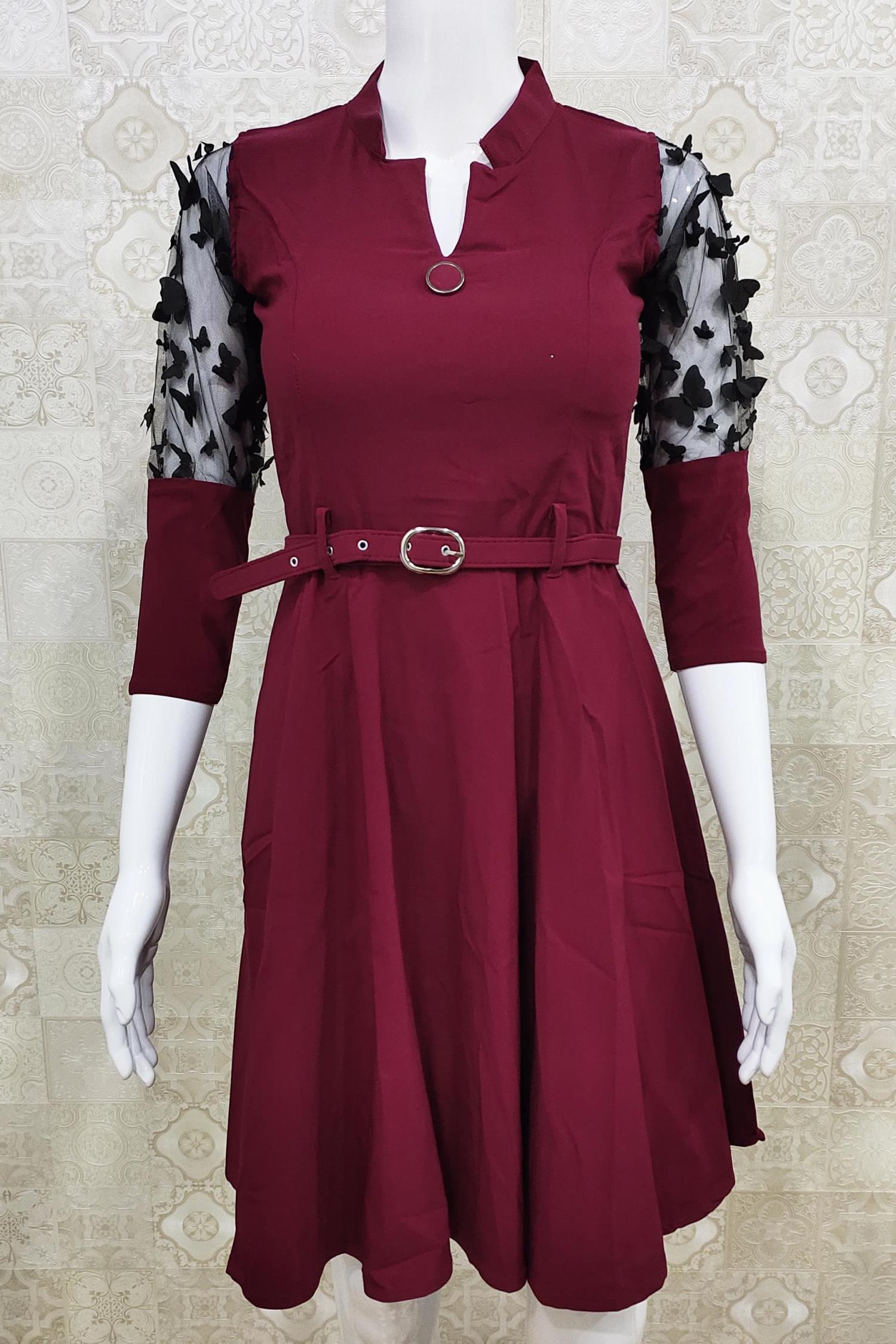 Maroon Color Party Wear Middy :: ANOKHI FASHION