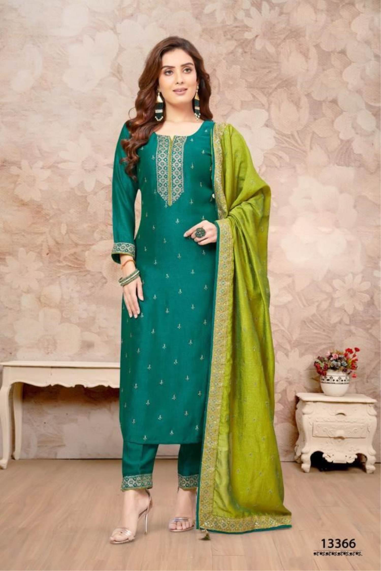 Rama Color Party Wear Designer Straight Long suit :: ANOKHI FASHION