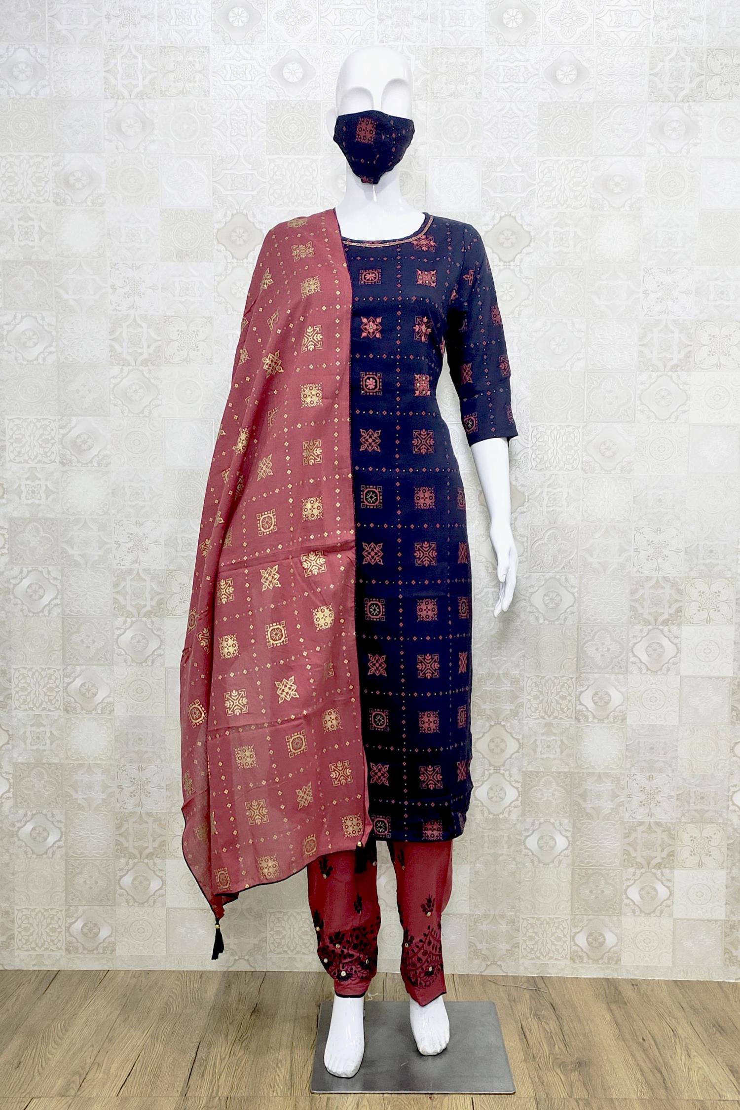 Blue Color Casual Wear Pent Style Kurti Set :: ANOKHI FASHION