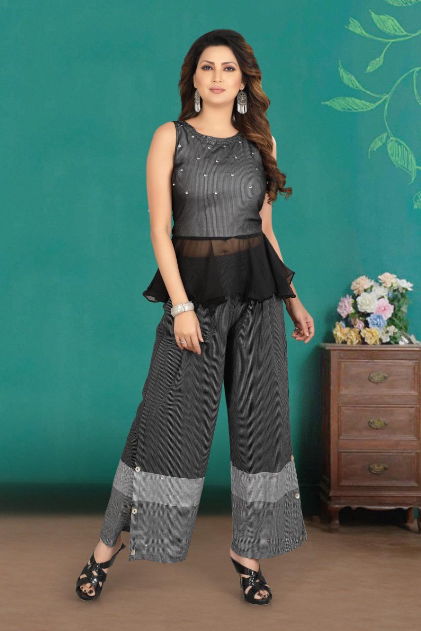 Grey Color Unique Design Kurti Set :: ANOKHI FASHION
