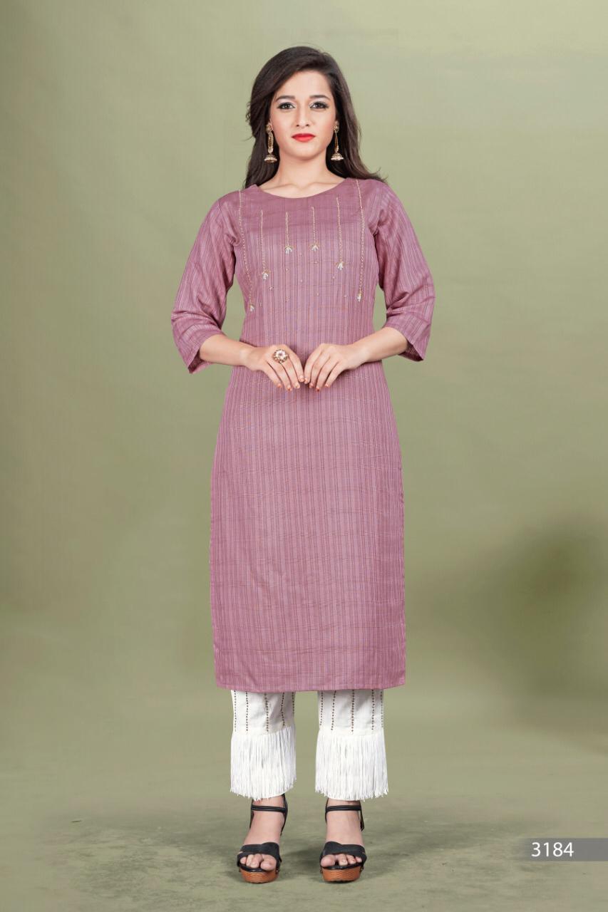 Purple Color Party Wear Kurti Set :: ANOKHI FASHION