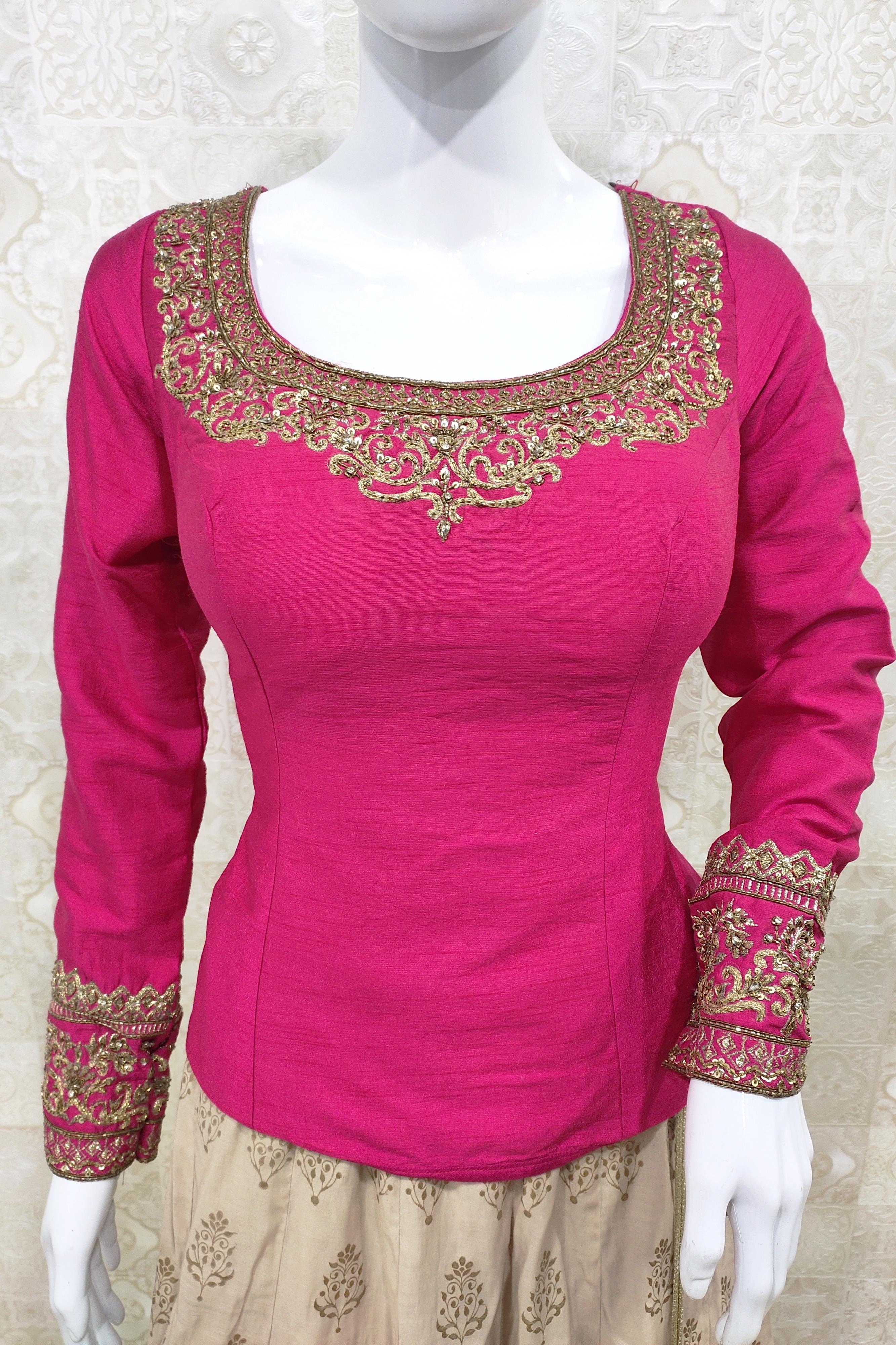 Rani Color Wedding Wear Lehenga choli :: ANOKHI FASHION