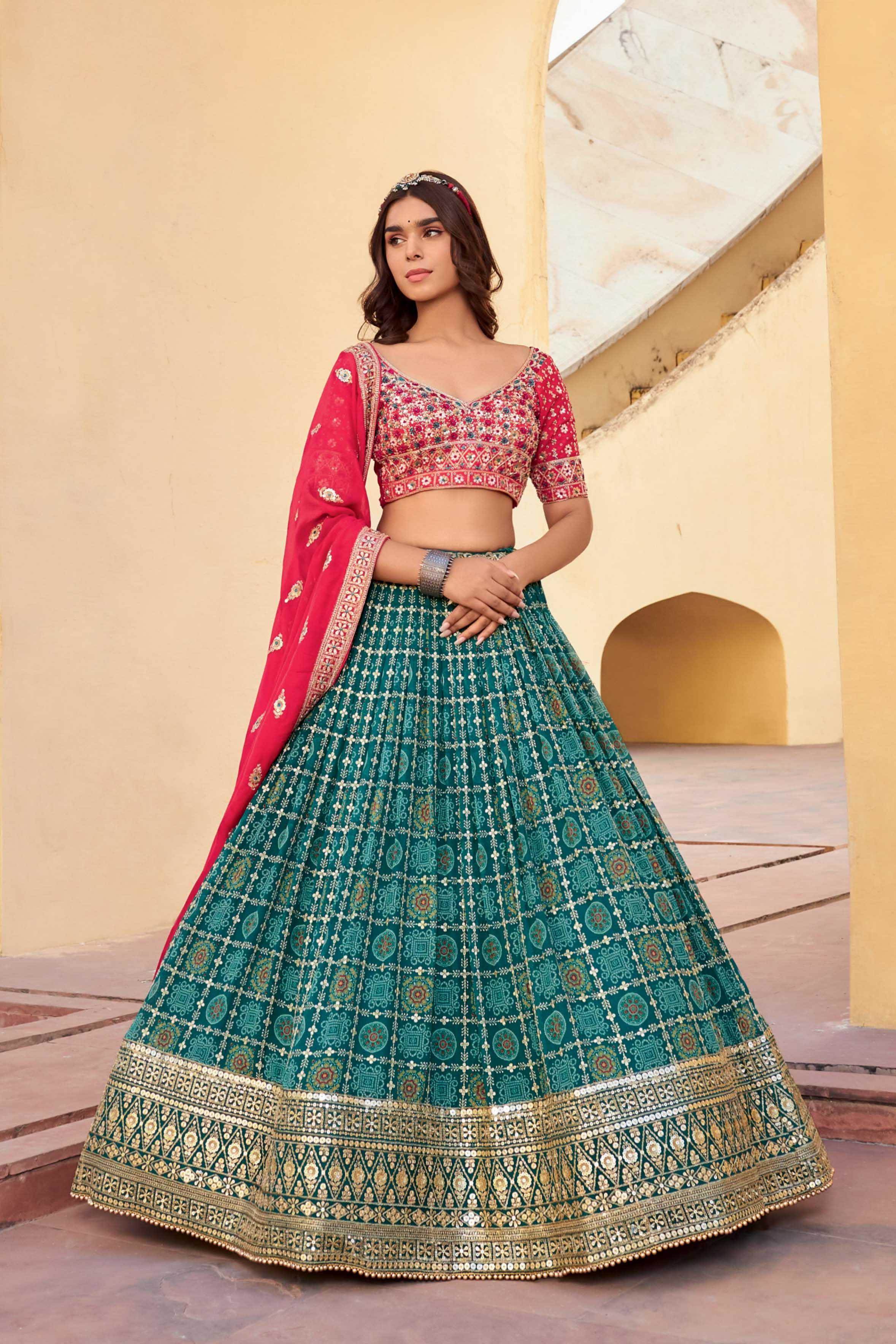 Rani Color Wedding Collection Designer Lehenga Choli :: ANOKHI FASHION