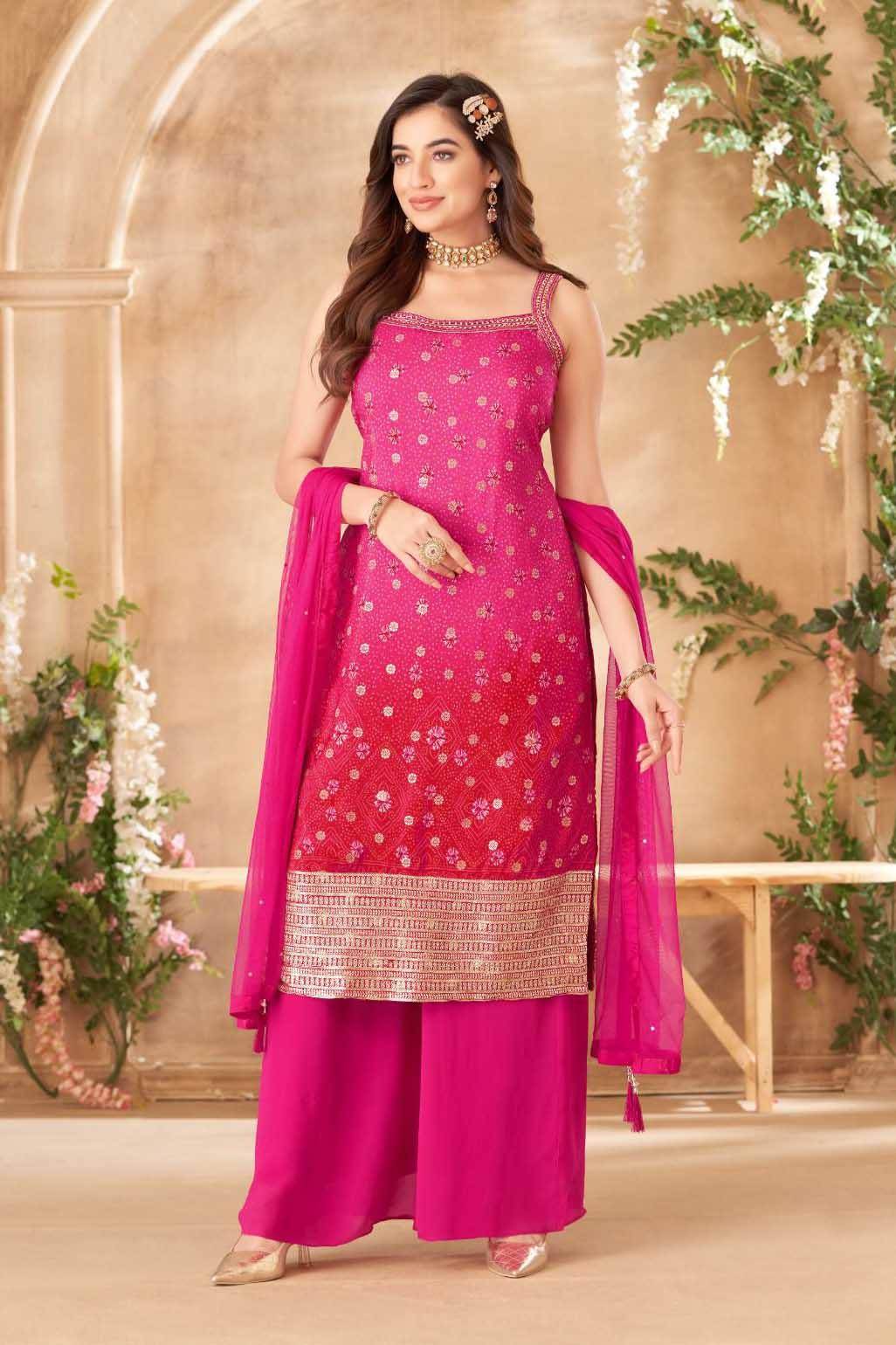 Rani Color Party Wear Designer Indo-Western Plazo Suit :: ANOKHI FASHION